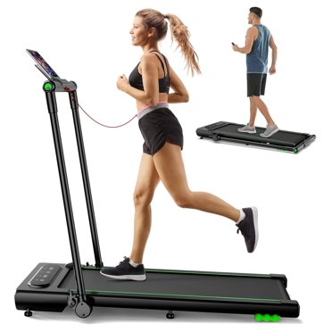 BiFanuo Compact 2 in 1 Folding Treadmill, Smart Indoor Walking Running ...