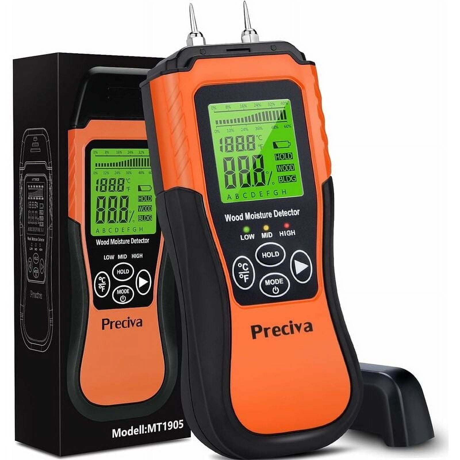 2-in-1 Wall and Humidity Detector, Moisture Meter with LCD Display ...