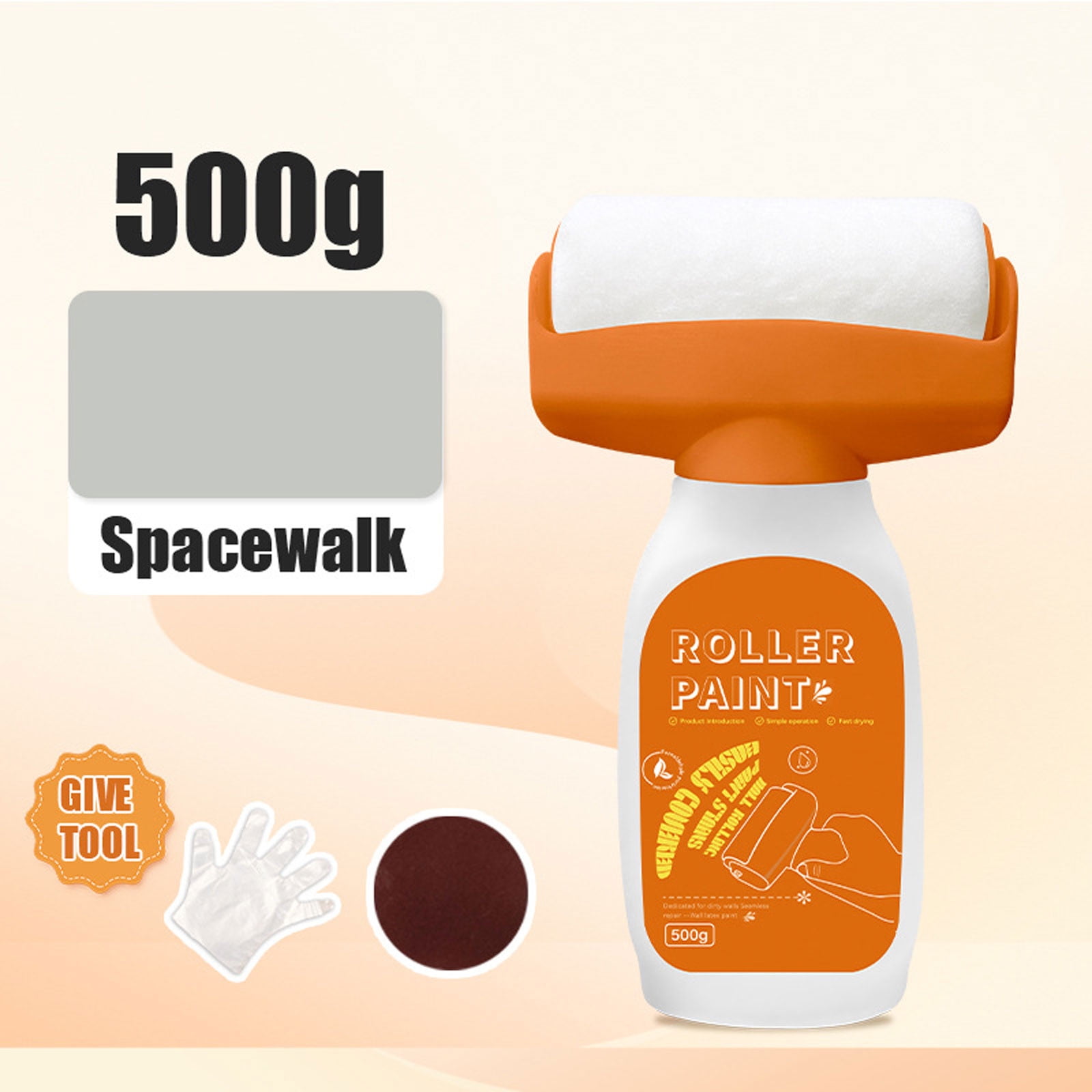 2-in-1 Wall Paint Roller & Brush | 500g Water-Based Paint | 20.3x10cm ...