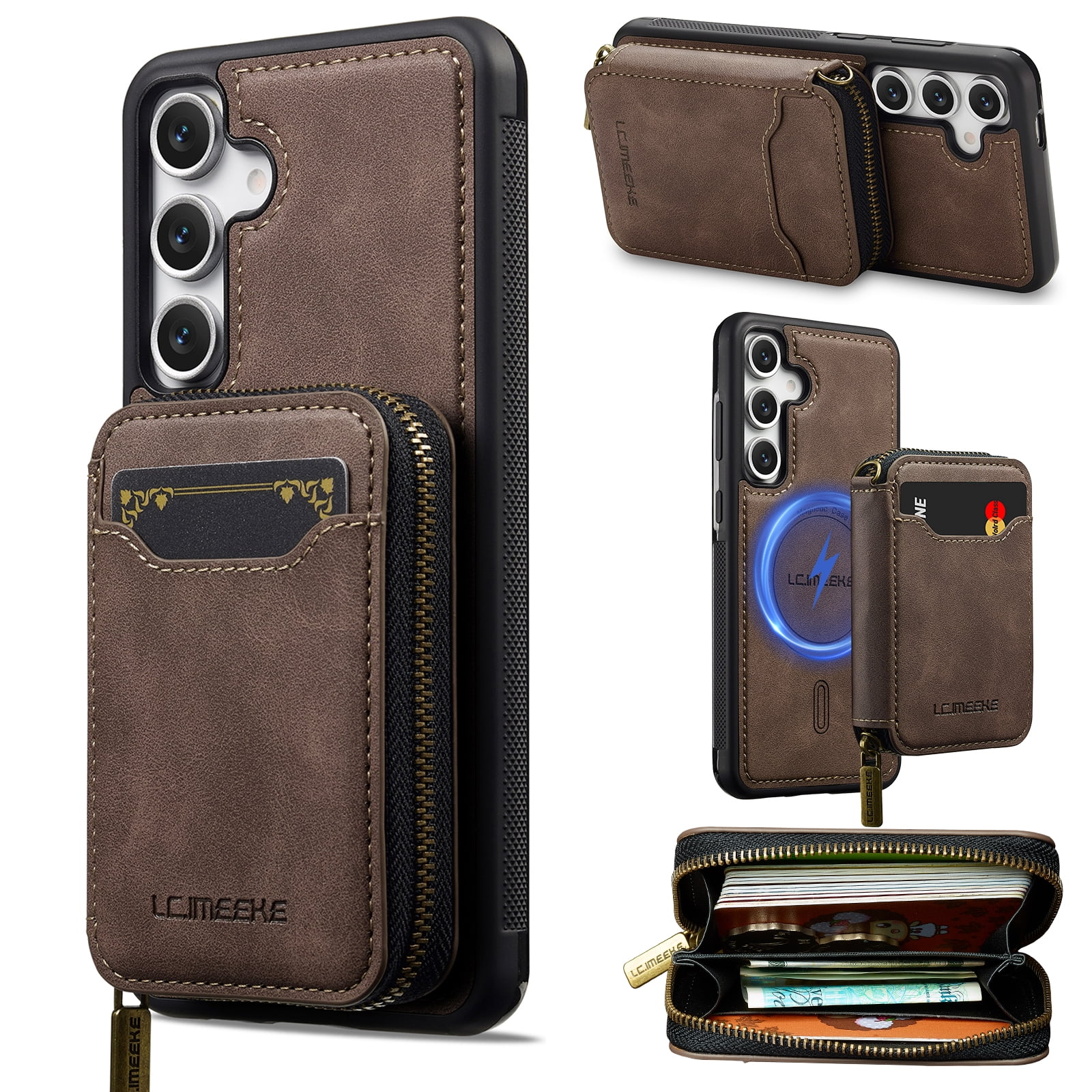 2-in-1 Wallet Case for Samsung Galaxy A16 5G/4G, PU Leather + TPU Cover ...