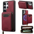 2-in-1 Wallet Case for Samsung Galaxy S24 Ultra, PU Leather + TPU Cover ...