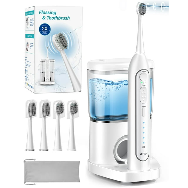 2 in 1 Water Flosser Electric Toothbrush Combo - Walmart.com