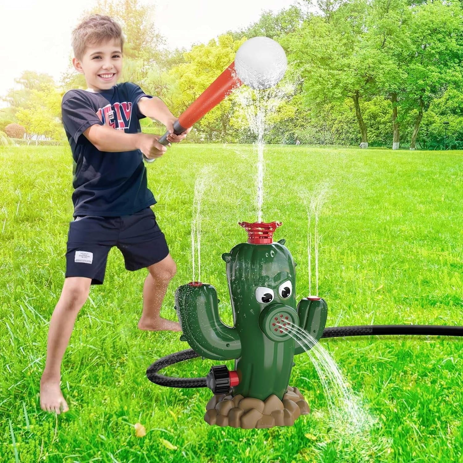 2-in-1 Water Sprinkler Baseball Toy for Kids Outdoor Play, Summer Water ...