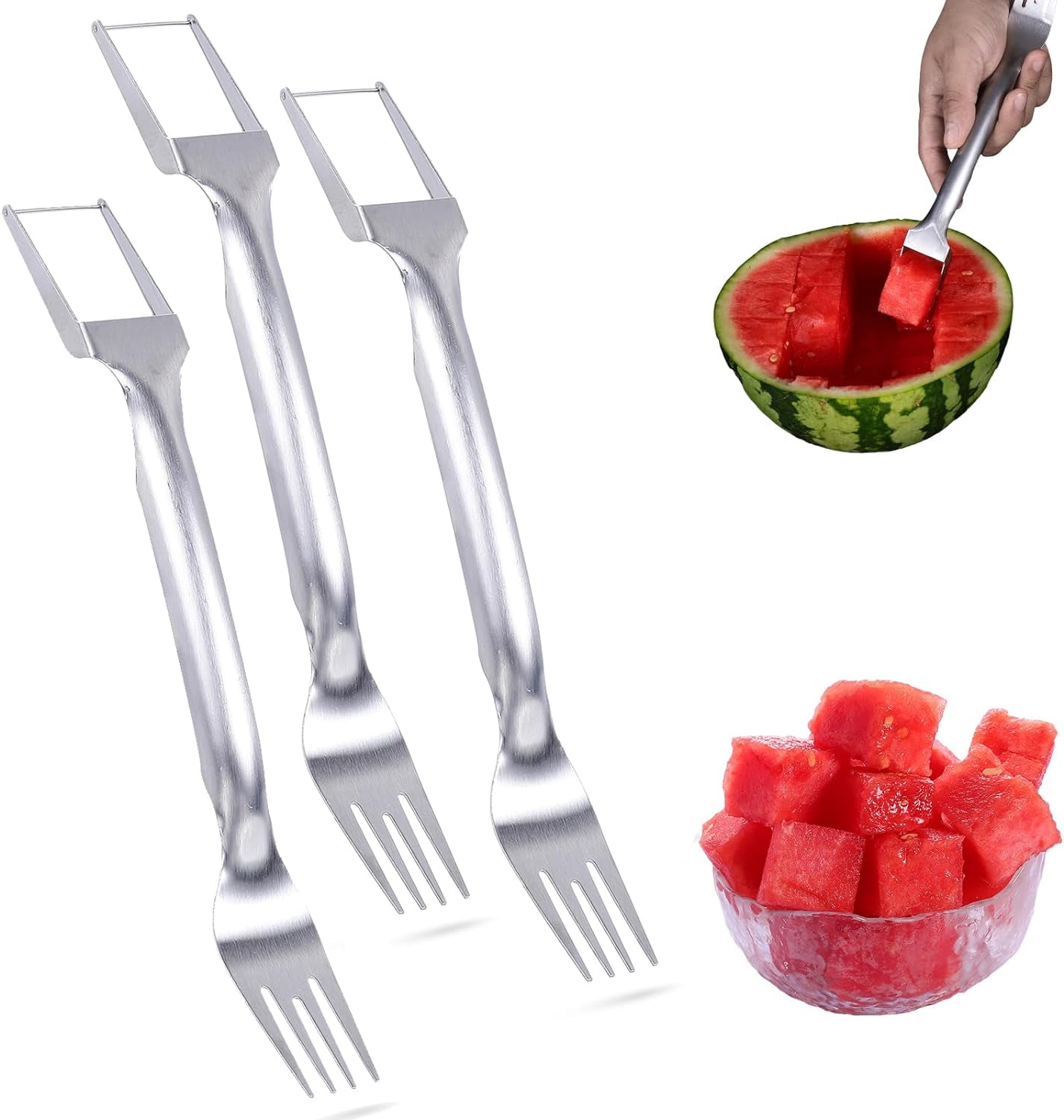 2-in-1 Watermelon Fork Slicer, 2024 New Watermelon Slicer Cutter Summer ...