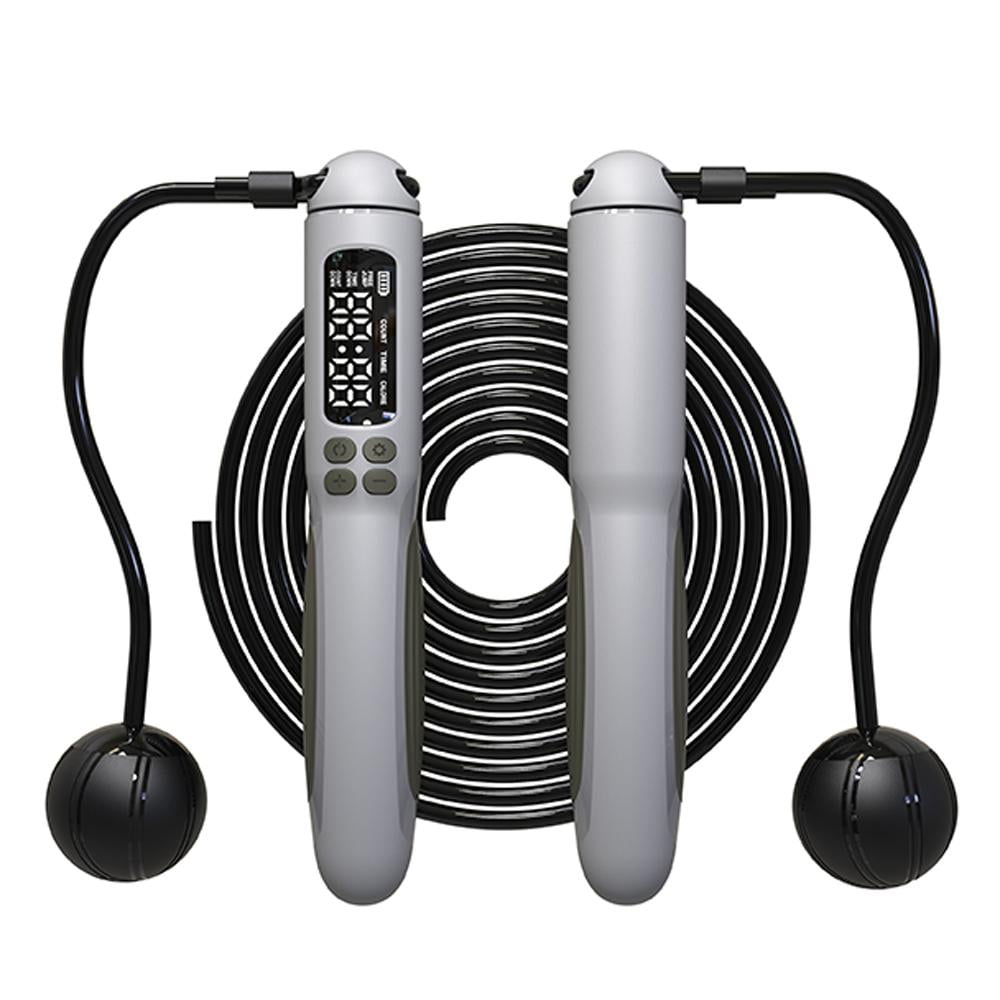 2-in-1 Weighted Jump Rope with Counter,Cordless Jumps Ropes,Smart ...