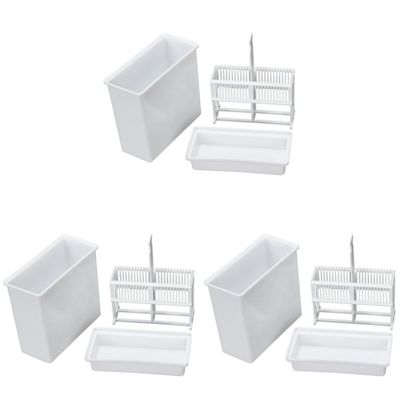 2 in 1 White 72 Pieces Microscope Slides Staining Rack Dish Set ...
