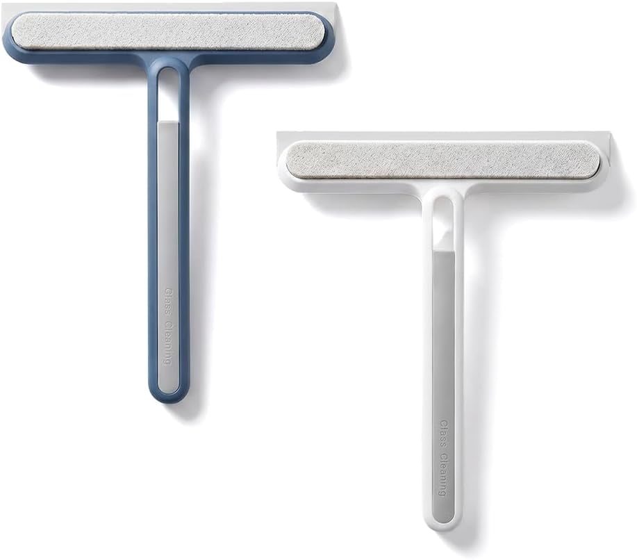 2 in 1 Window Cleaning Squeegee with Silicone Sponge and Gap Brush for ...