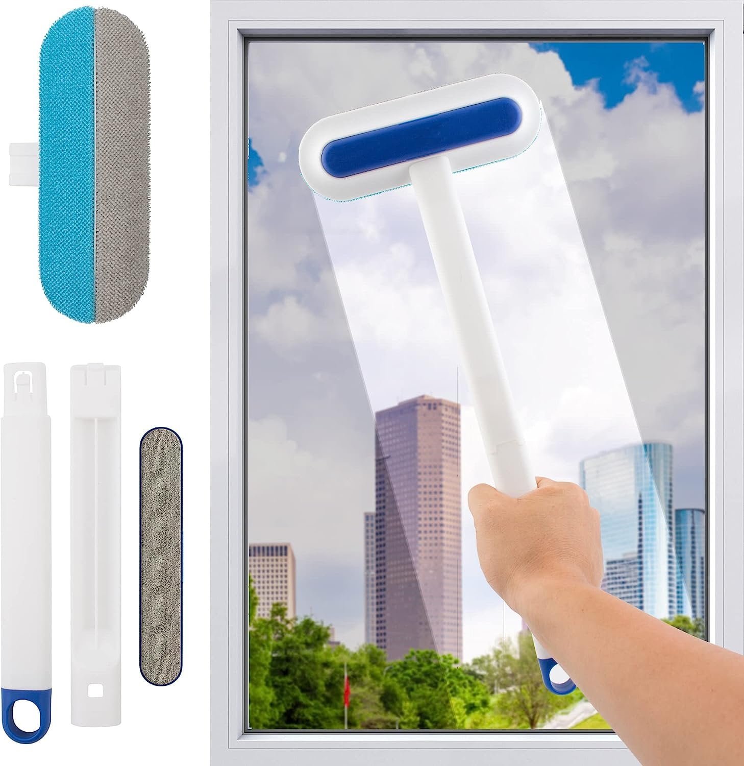 Amiff 2-in-1 Window Screen Brush, Reusable, Wet & Dry, Double Sided, 7. ...