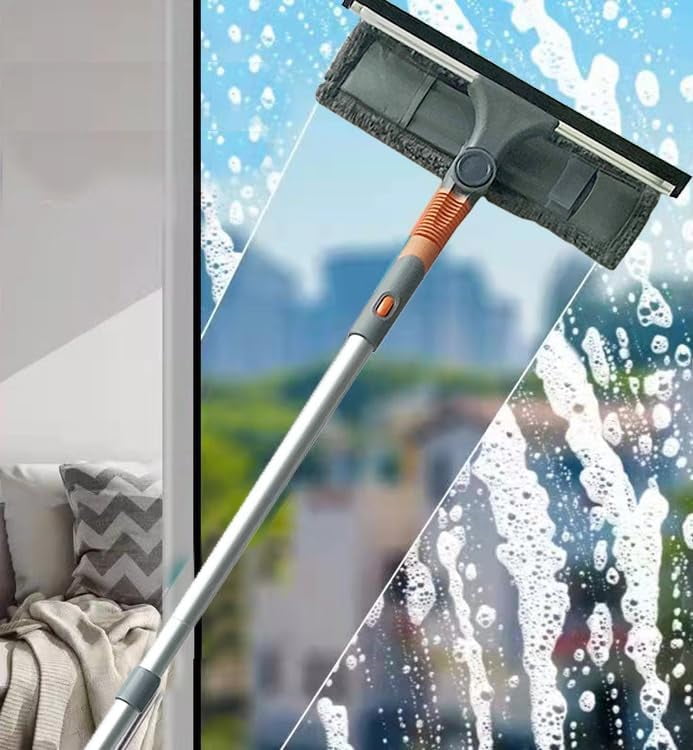 2 in 1 Window Squeegee Cleaner,Glass Cleaning Tools for Indoor/Outdoor ...