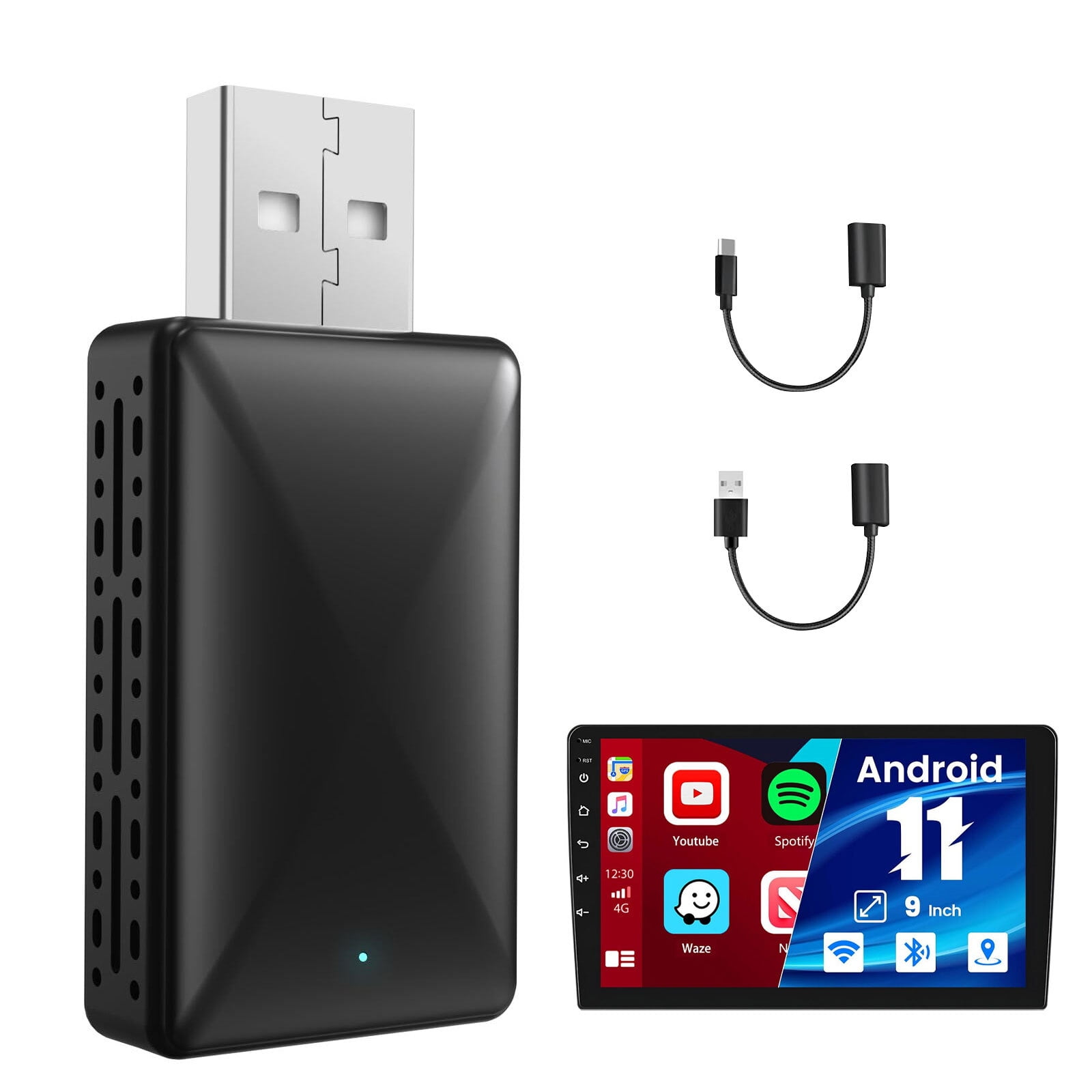 2 in 1 Wireless Carplay Adapter,KEPEAK Apple CarPlay & Android Auto Car ...