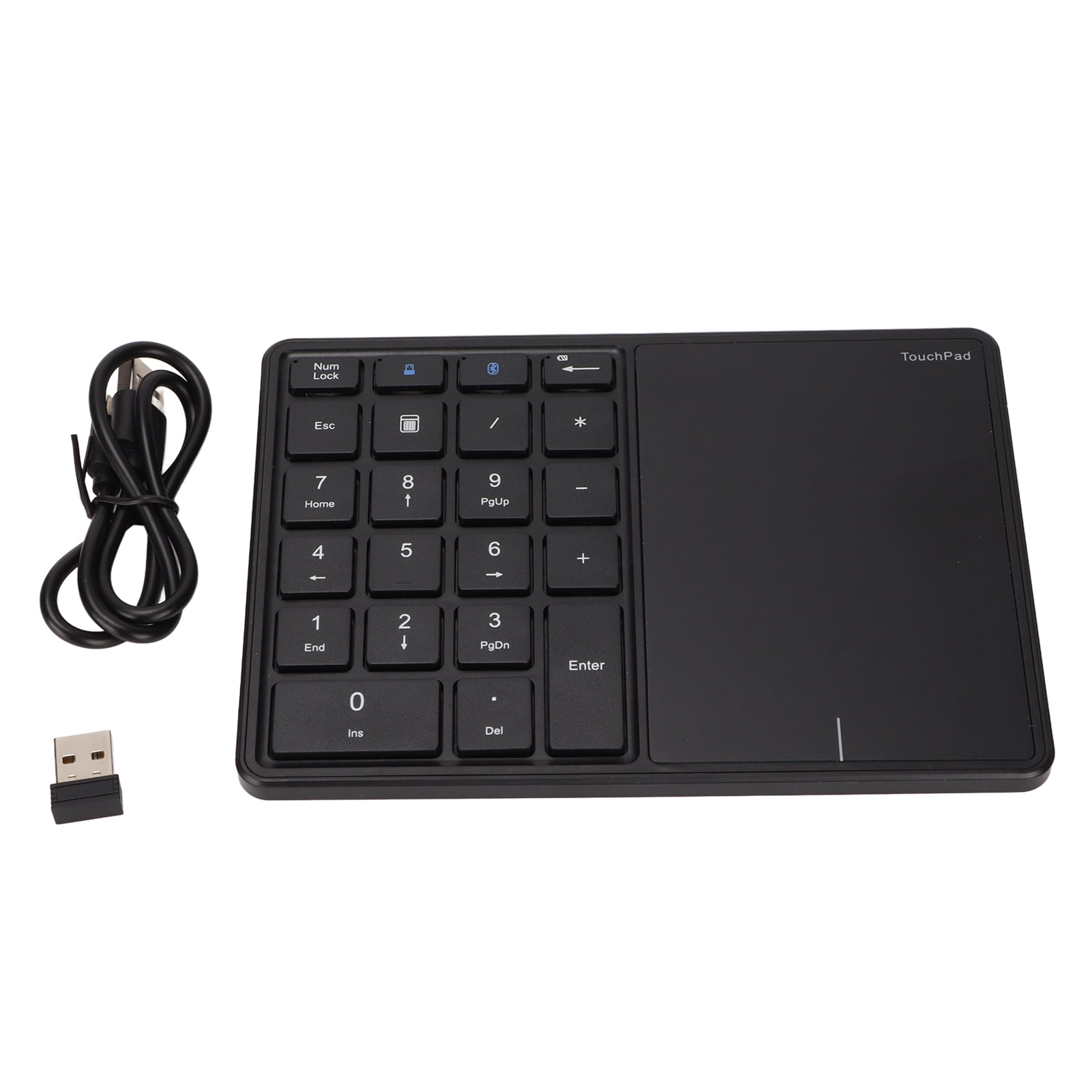 2 in 1 Wireless Number Pad Touchpad 22 Keys Wireless BT4.2 2.4G Type C ...