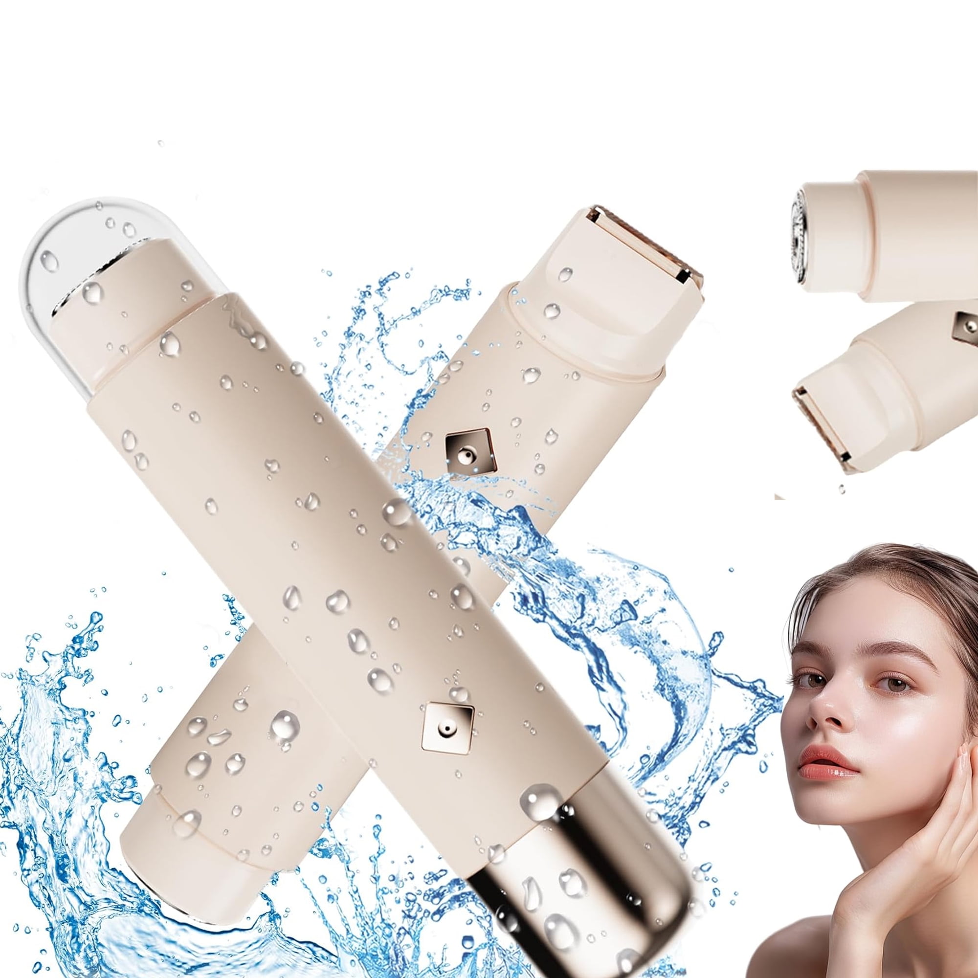 2-in-1 Womens Electric Razor, Electric Dual Head Shaver, Bikini Trimmer ...