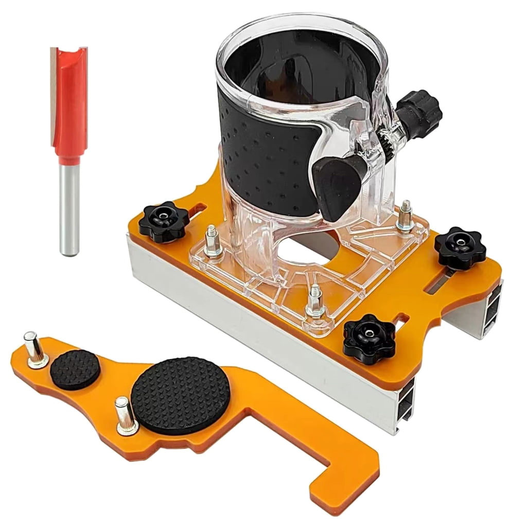 2 in 1 Wood Router Base Wood Trimmer Router Tool Base Aluminum Wood ...