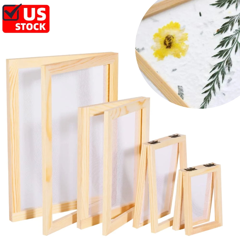 2 in 1 Wooden Paper Making Screen 4 Sizes, Paper Making Mould, Wooden ...