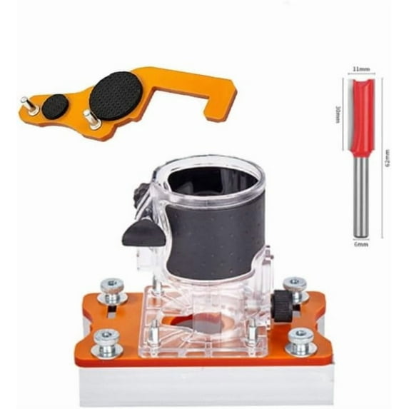 2-in-1 Woodworking Trimmer Slotting Auxiliary Positioning Bracket, Wood ...