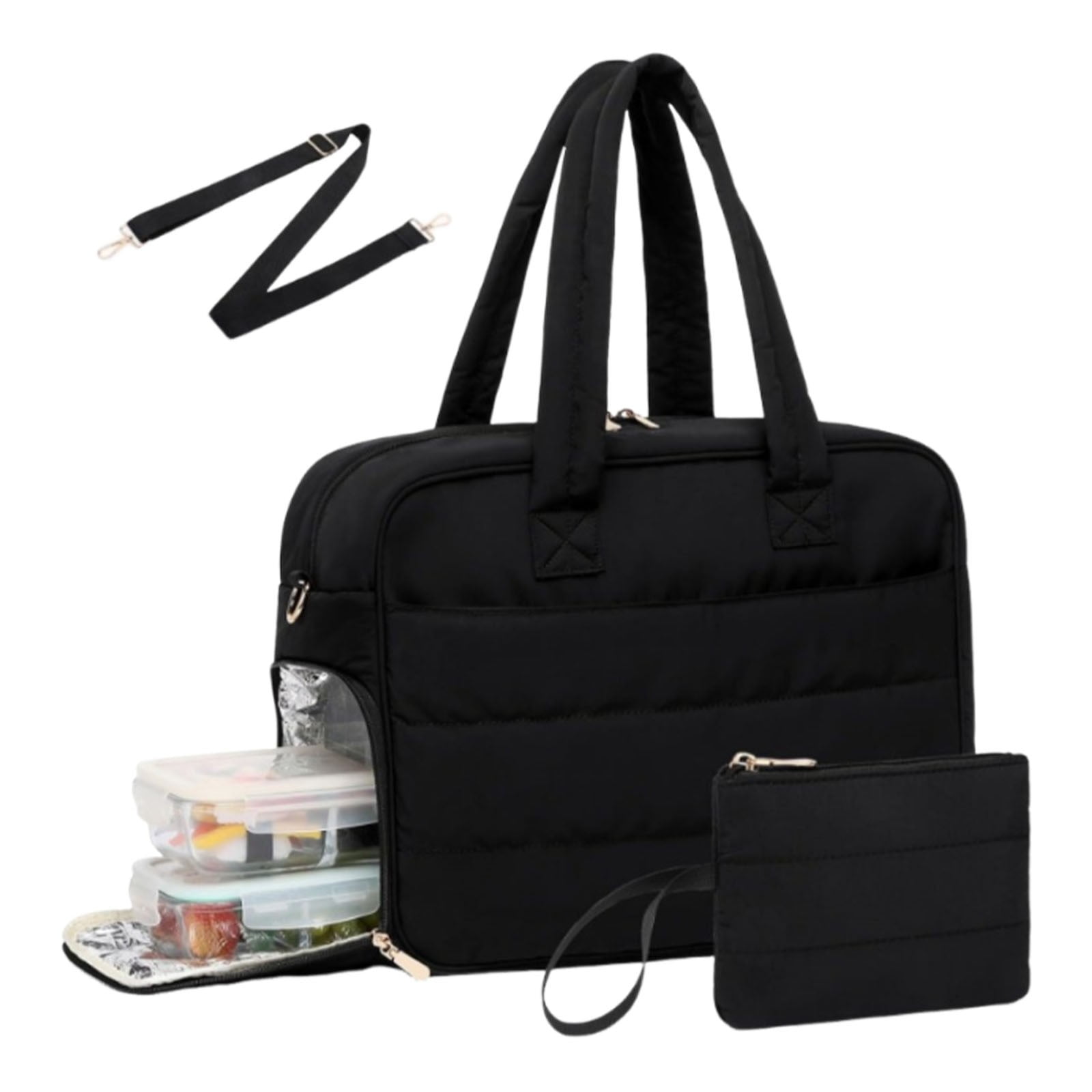2-in-1 Work Lunch Bag Combination Tote Insulated Lunch Box Women ...