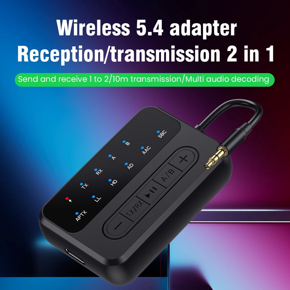 2 in 1 aptX Bluetooth Audio Receiver Transmitter aptX-Adaptive AD/HD/LL ...
