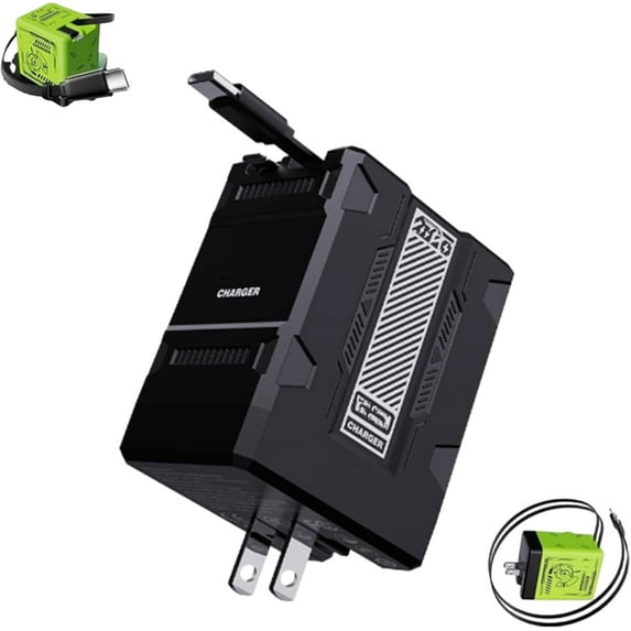 A 2-in-1 charger with a retractable cable, featuring an extendable 120W ...