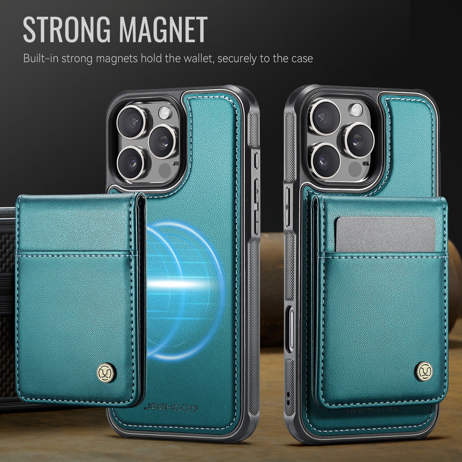 2 in 1 detachable magnetic leather phone case for iPhone 16 pro max 15 ...