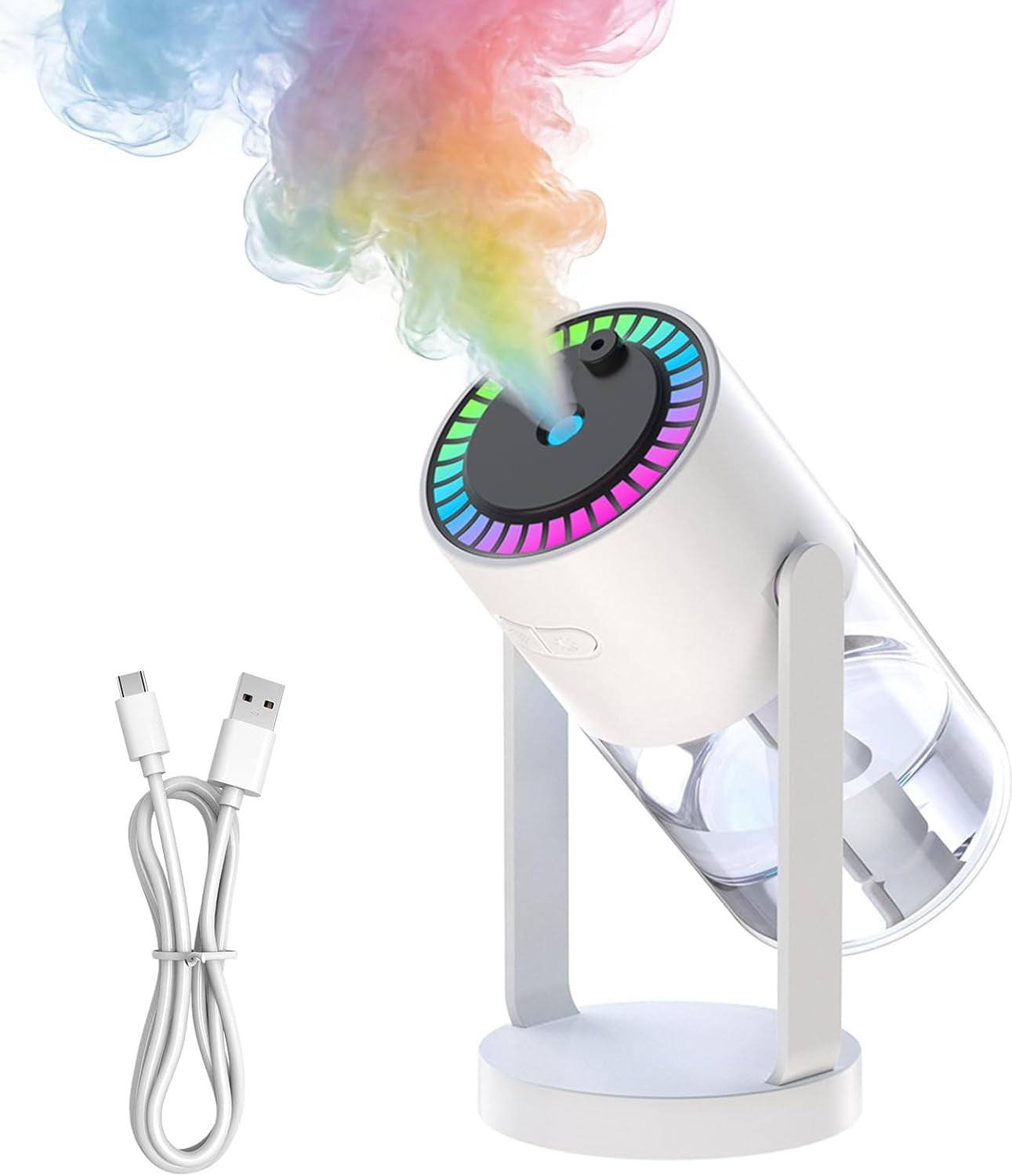 2-in-1 humidifier and star projector night light, two spray modes, 360 ...