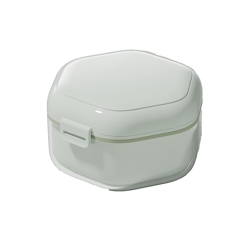 2-in-1 retainer Case Secure Retainer & Denture Storage Box Leakproof ...