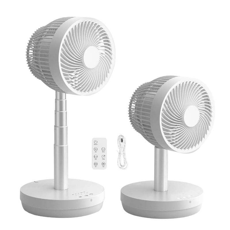2-in-1 standing fan with remote control,height adjustable,USB charging ...