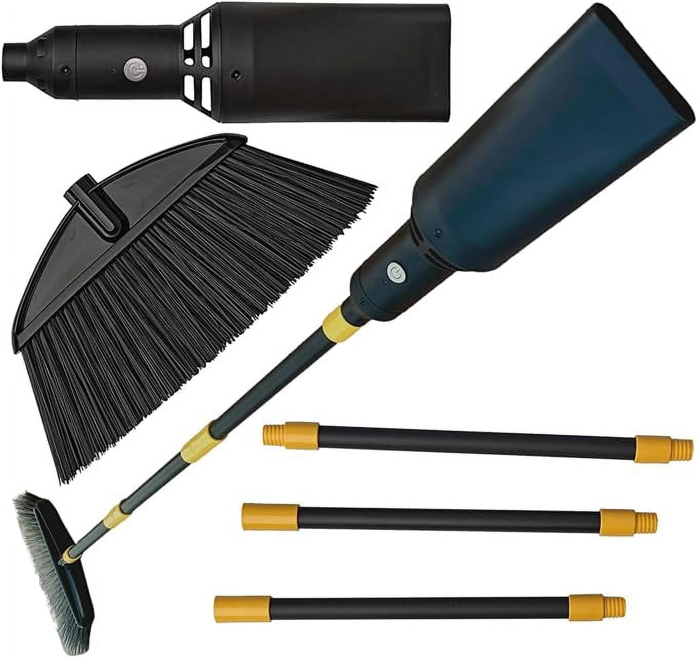 Outdoor Broom with Built-in Lightweight Rechargeable Cordless Leaf ...