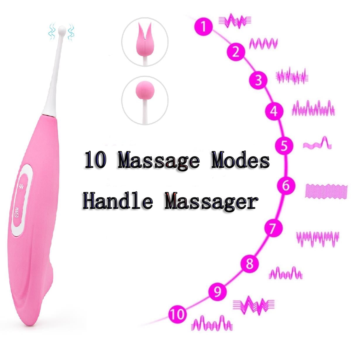 2 in 1Personal Massager with 8 Masssage Modes, Magic Recovery Effect ...