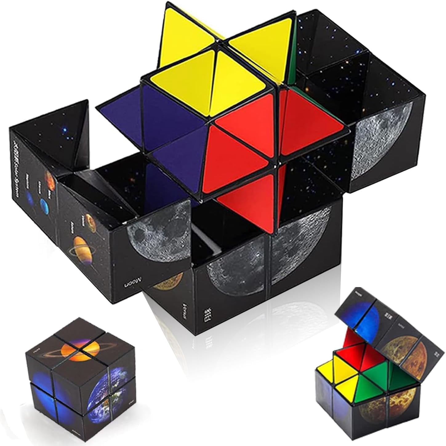 2 in 1Star Cube Magic Cube Set for Kids and Adults,Classic Infinity ...