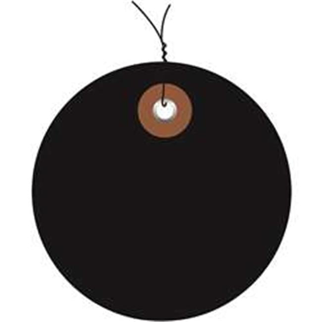 2 in. Black Plastic Circle Tags - Pre-Wired - Pack of 100 - Walmart.com