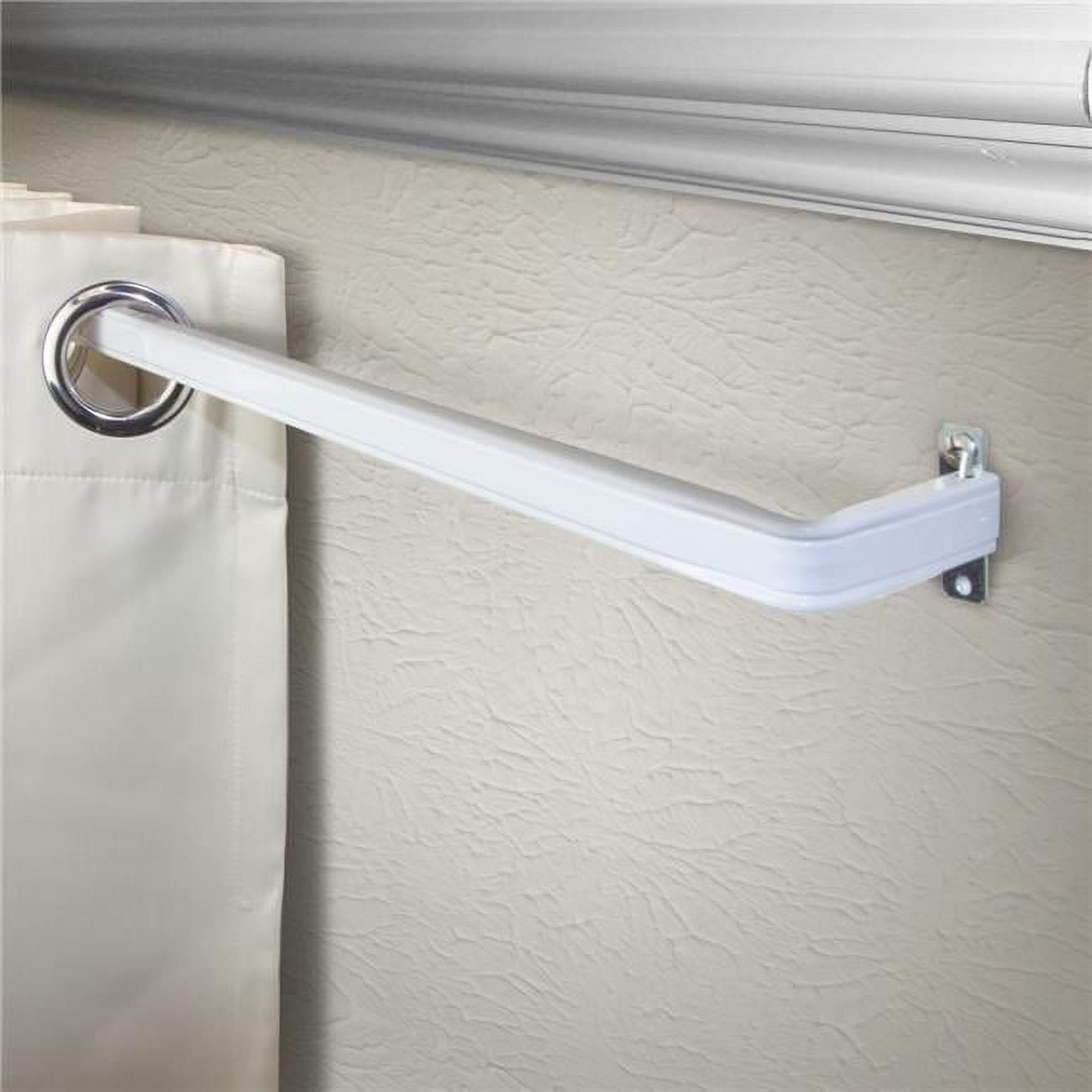 2 in. Clearance Single Lockseam Curtain Rod, Extends Upto 48 to 84 in ...