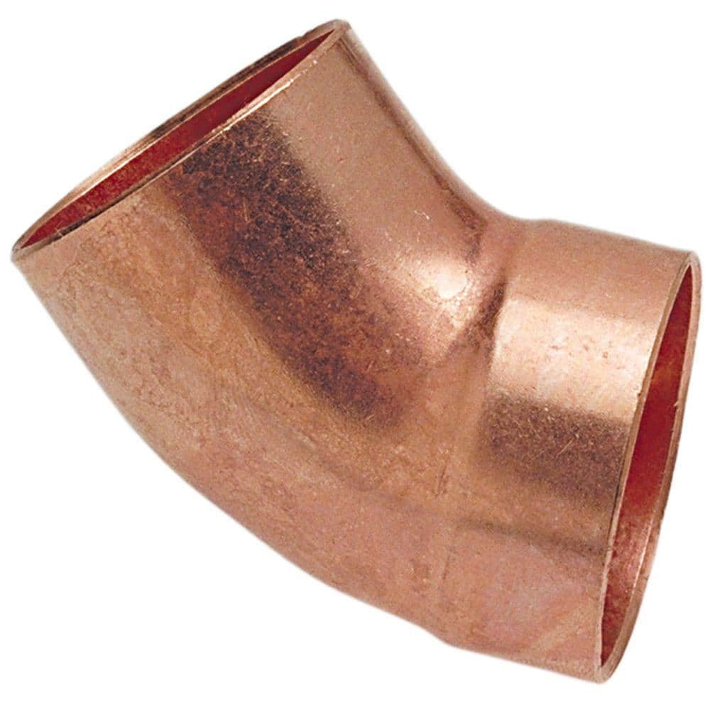2 in. Copper DWV 45-Degree Fitting x Cup Street Elbow - Walmart.com