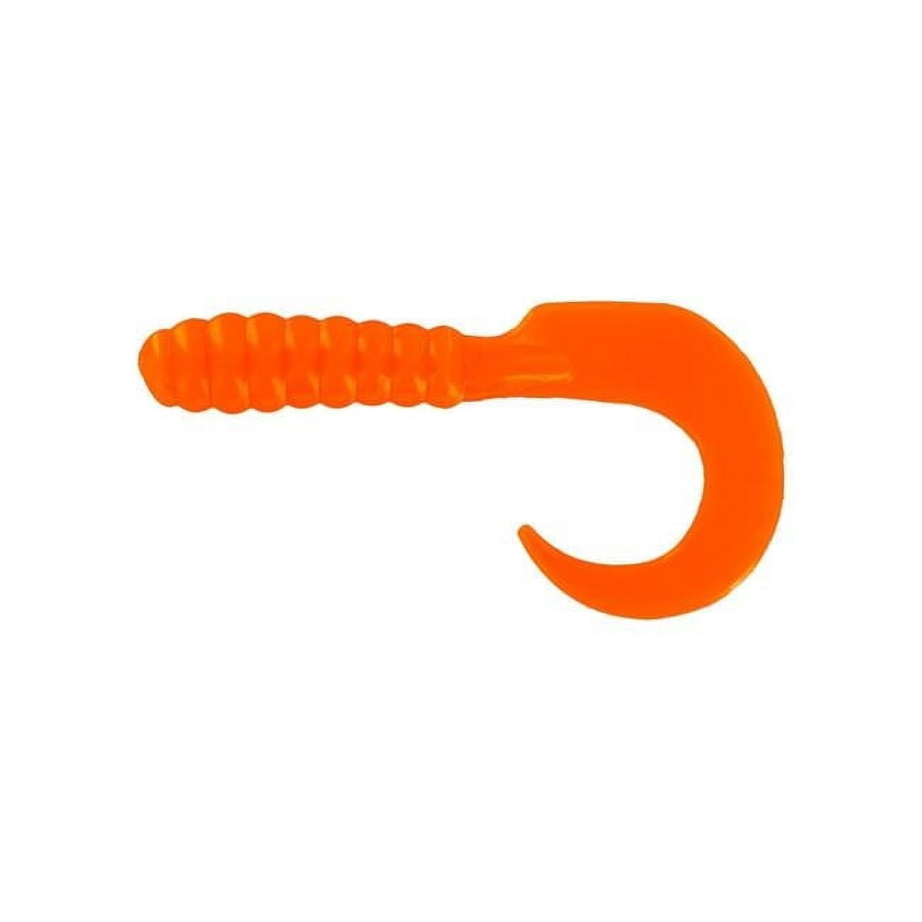 2 in. Curl Tail Grub Fishing Lure, Orange - Pack of 10 - Walmart.com