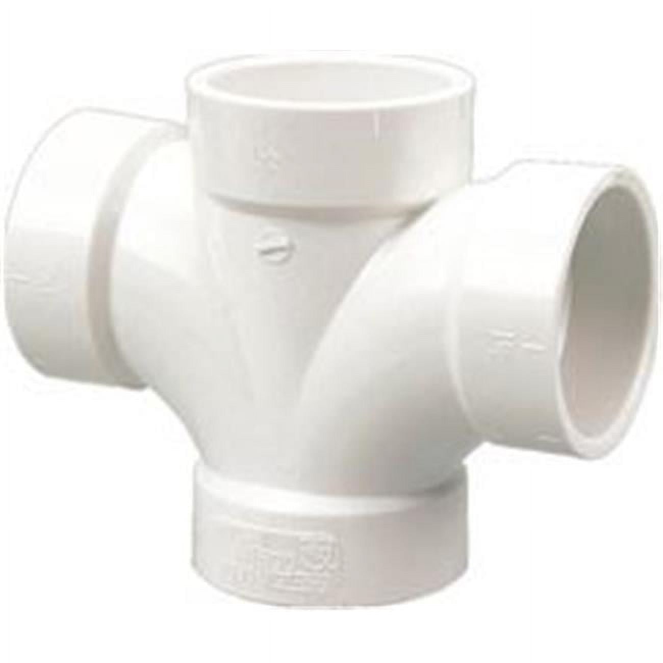 2 in. DWV PVC Double Sanitary Tee - Walmart.com
