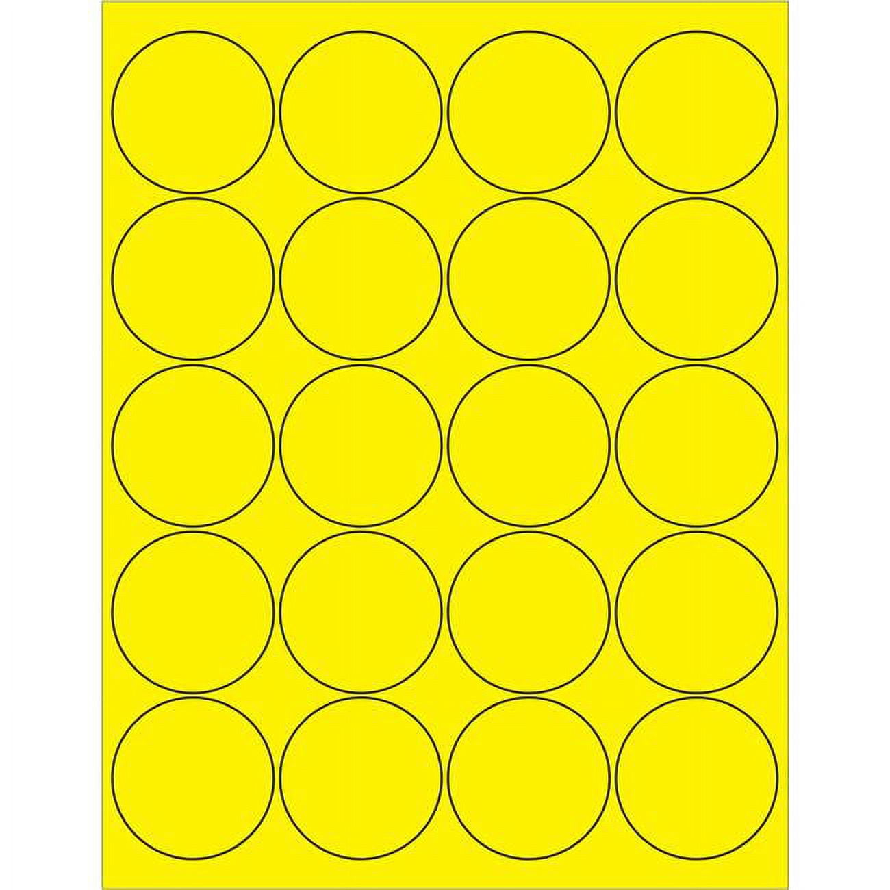 2 in. Fluorescent Circle Laser Labels, Yellow - Walmart.com