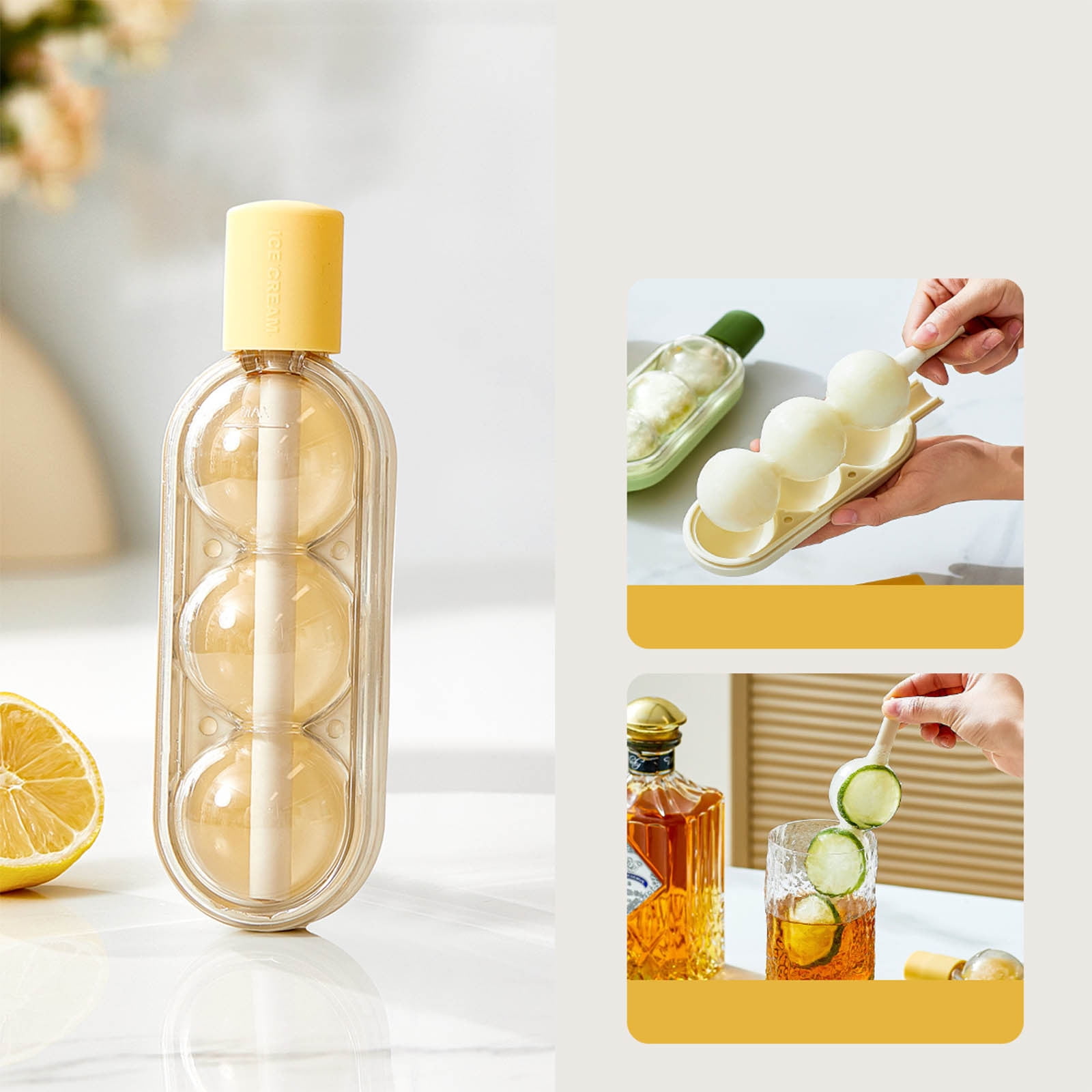 2 in Ice Tray for Home Kitchen Lollipop Ice Food Supplement Ice Tray ...