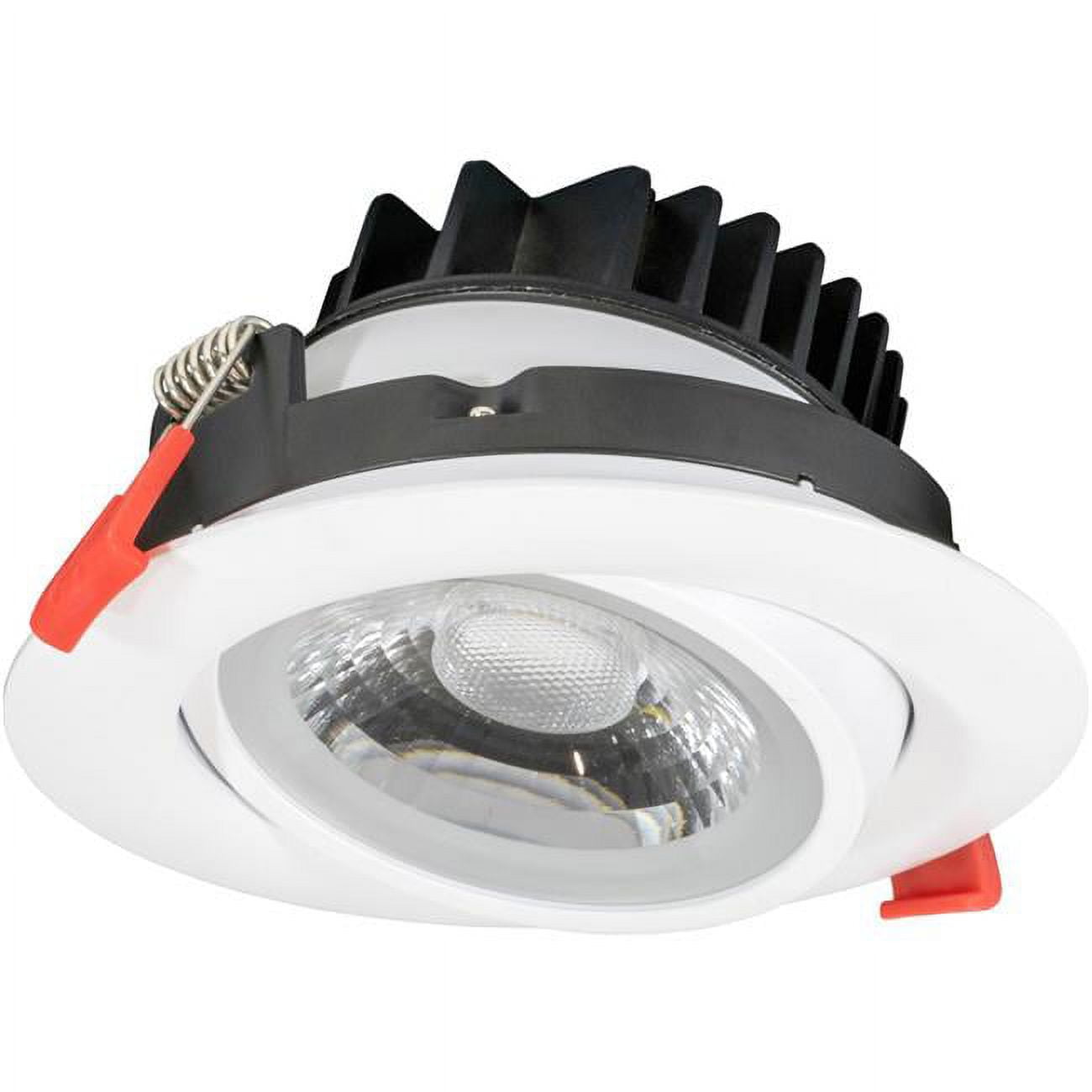 2 in. LED Miniature Trimmed Recessed Downlight with Gimbal Trim, White ...