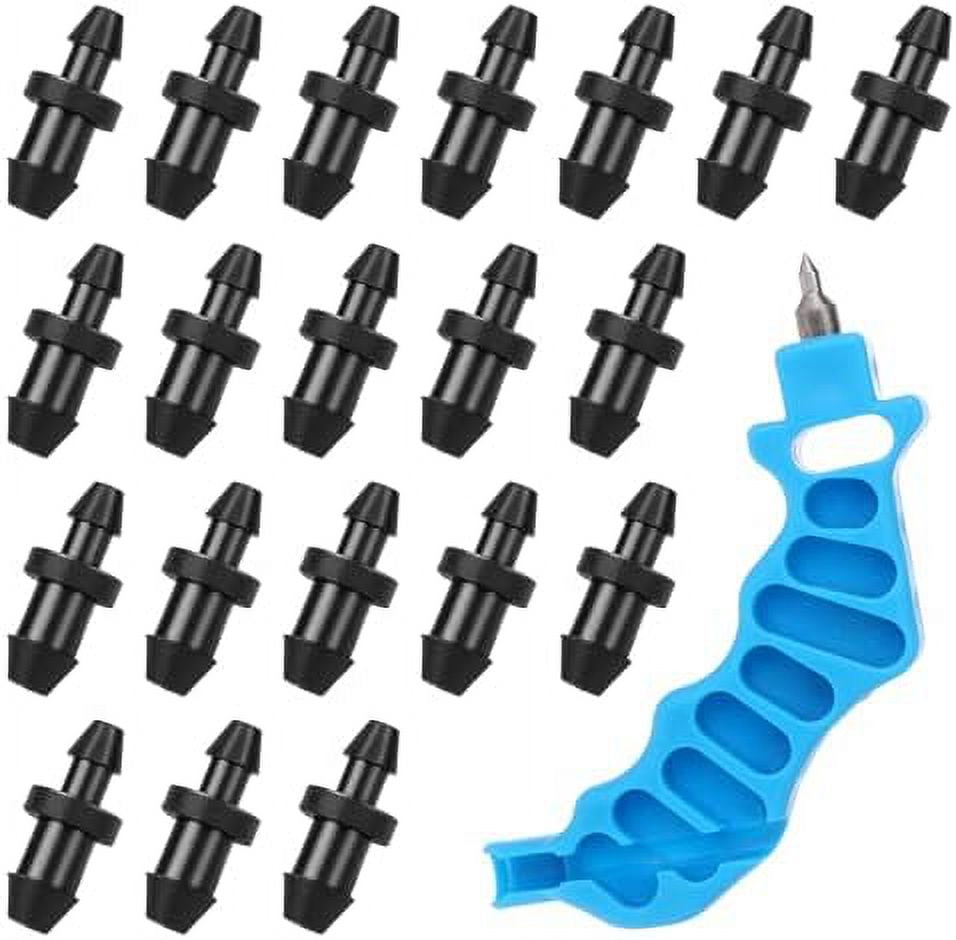 2-in-One Drip Irrigation Tubing Hole Punch Tool Blue Drip Emitters for ...