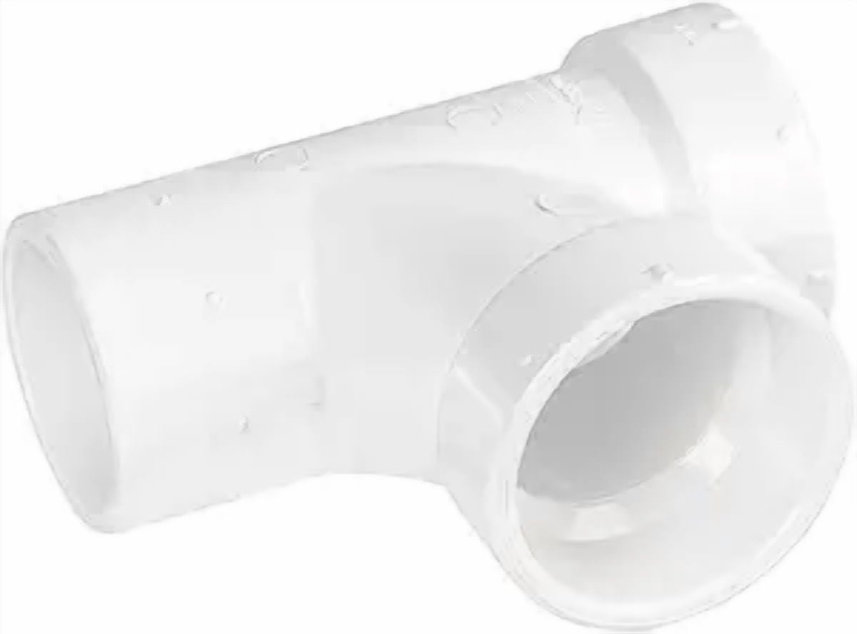 2 in. PVC DWV Drain Waste Vent Sanitary Tee Street, S x H x H White PVC ...