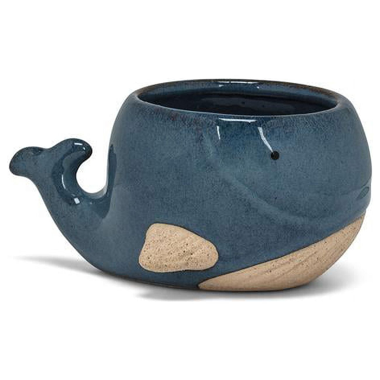 2 in. Stoneware Whale Planter, Blue - Small - Walmart.com