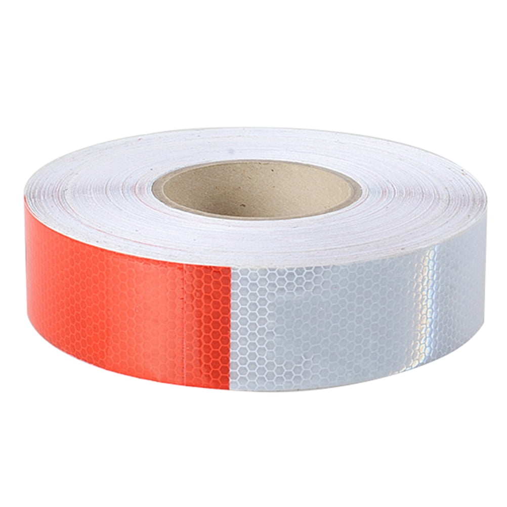 2 in x 145 ft Reflective Safety Tape Strips Red White Waterproof ...