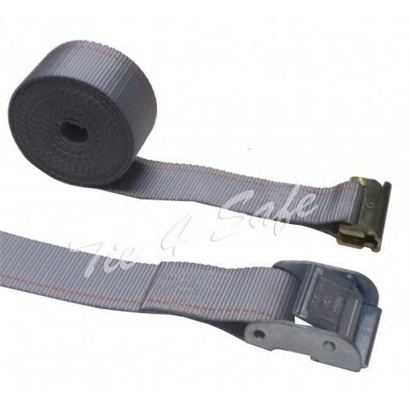 2 in. x 16 ft. Logistic Straps with Cam Buckle & E-Fittings - Grey, 4 ...