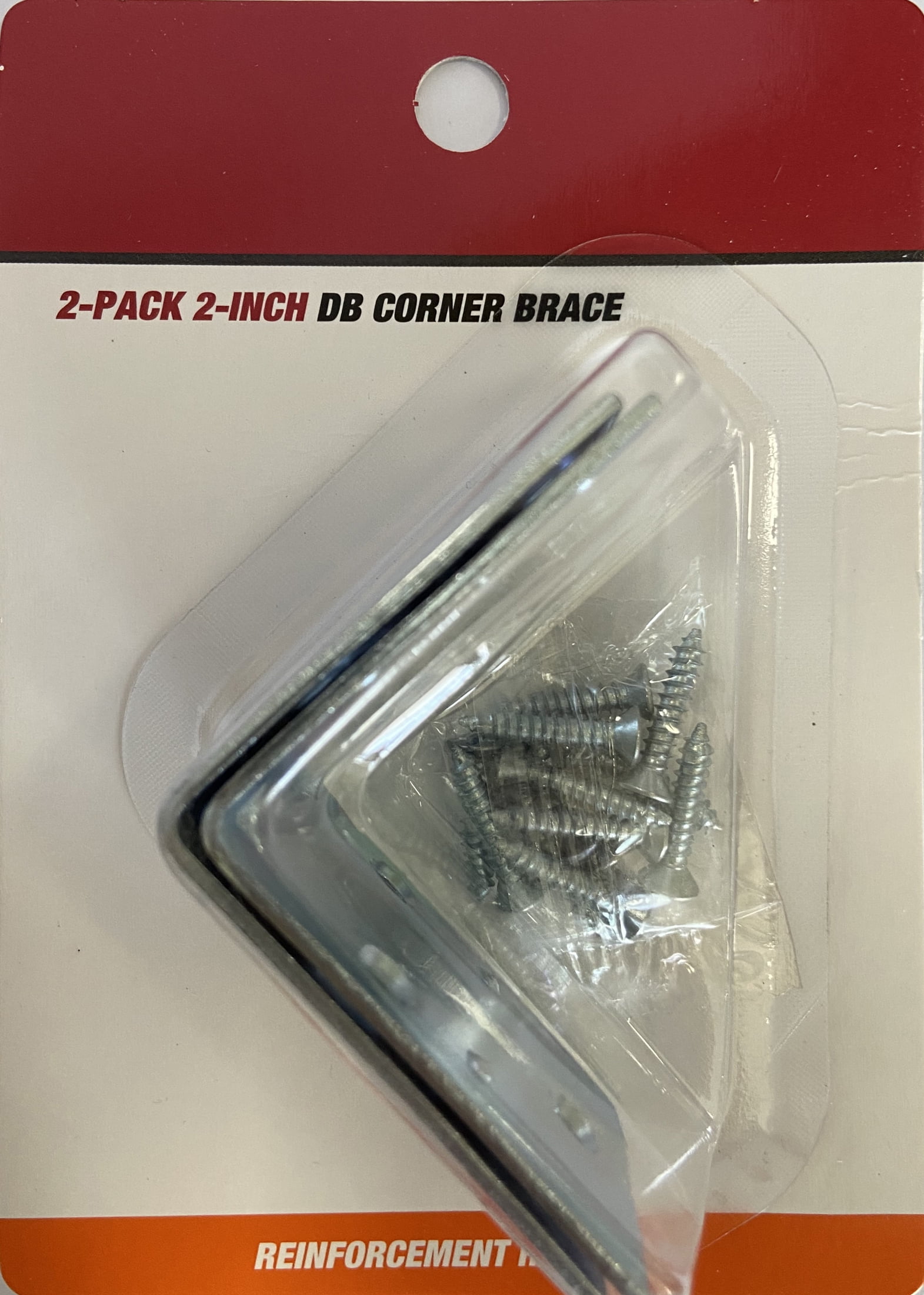 2 in. x 2 in. Double Wide Corner Brace, Steel, Zinc Plated (2 Pack ...