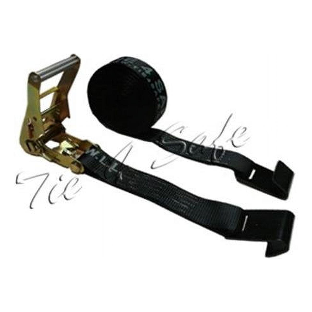 2 in. x 30 ft. Ratchet Tie Downs with J-Wire Hooks - Black, 4 Piece ...
