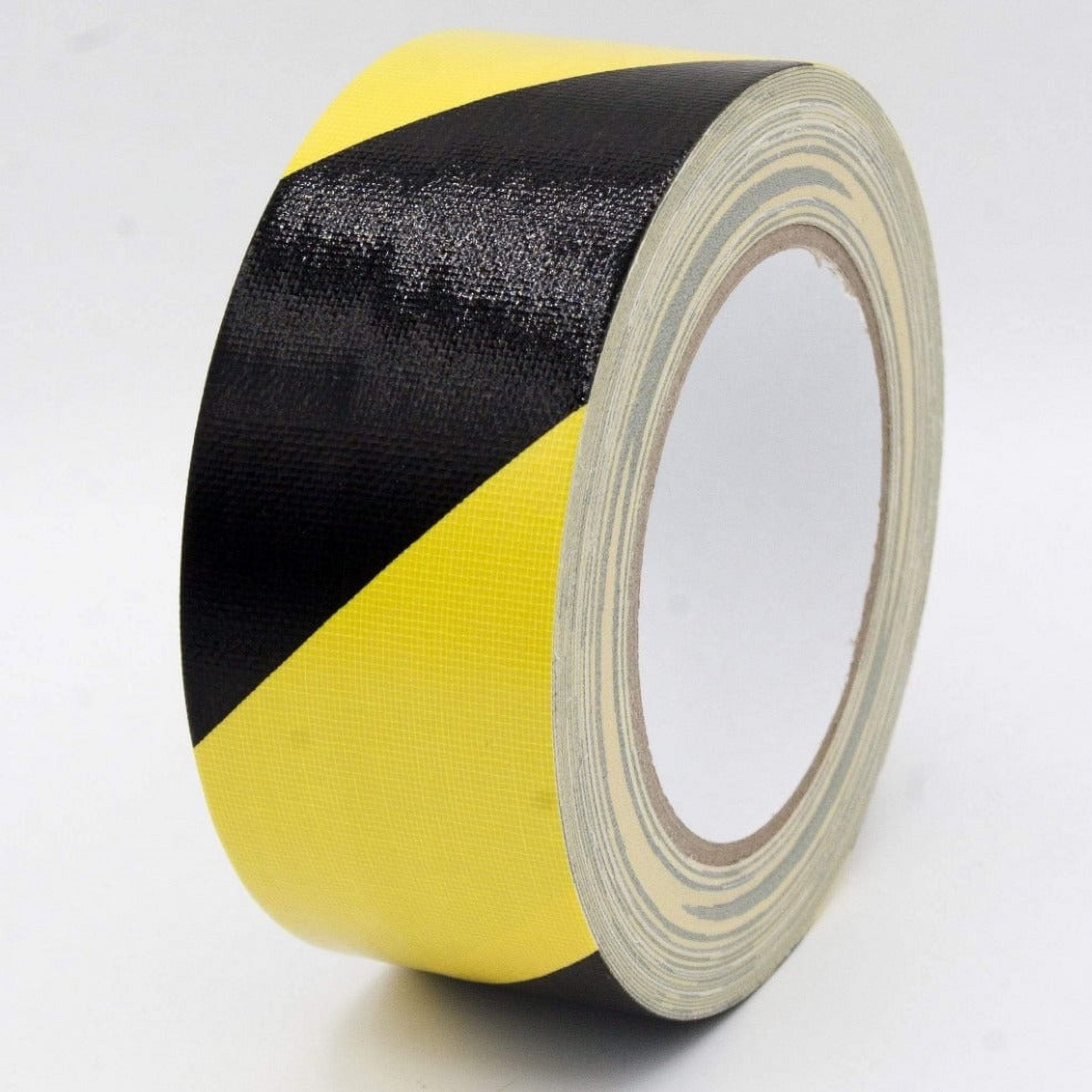 2 in x 30 ya (50mmX25m) - YELLOW BLACK Hazard Warning | Duct Tape ...