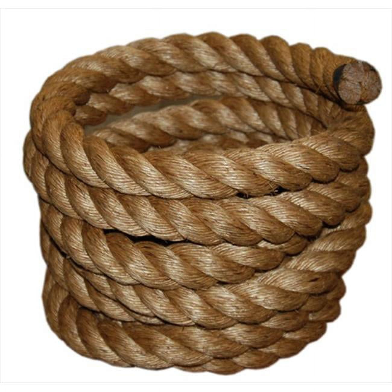 Pure Number 1 Manila Rope, 2 in. x 50 ft., High Quality Fiber, 1620 lbs ...
