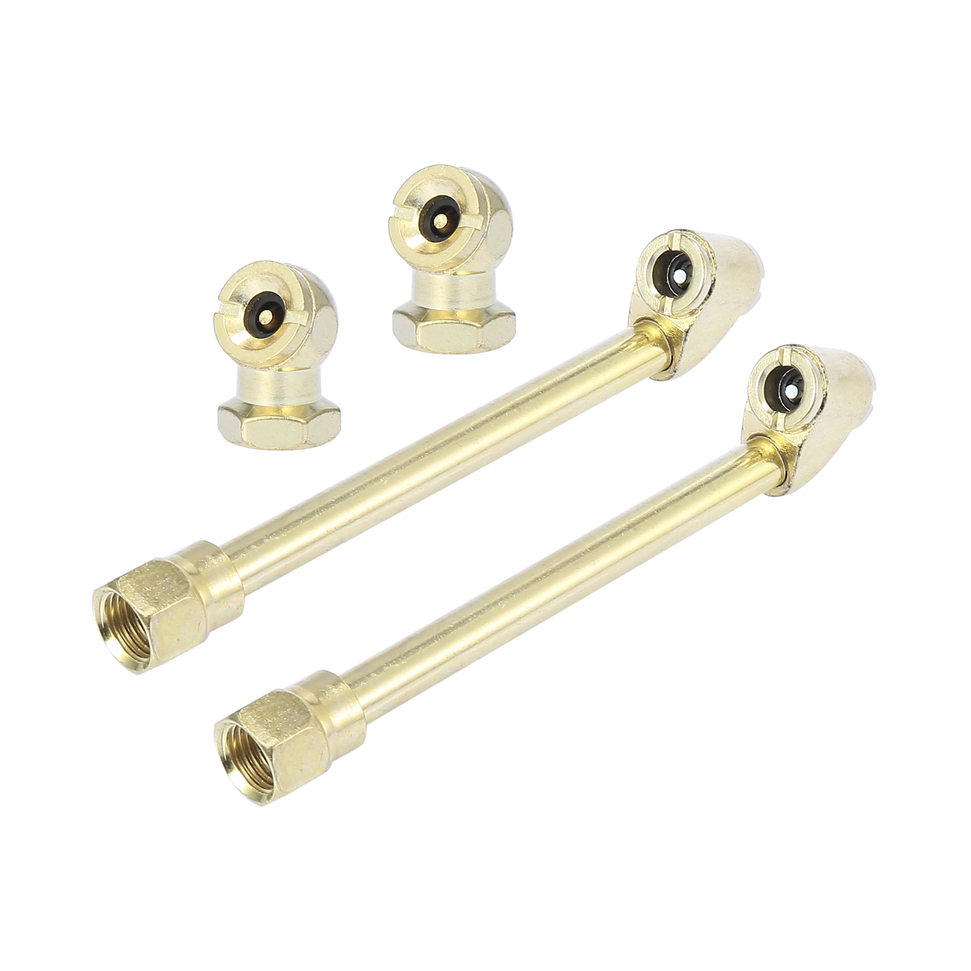 2 in1 1/4" FNPT Dual Head Tire Chuck and Closed Ball Air Chuck Set ...