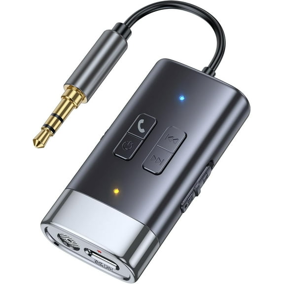 Aux Bluetooth 5.3 Adapter for Car, 2 in 1 Wireless Bluetooth ...
