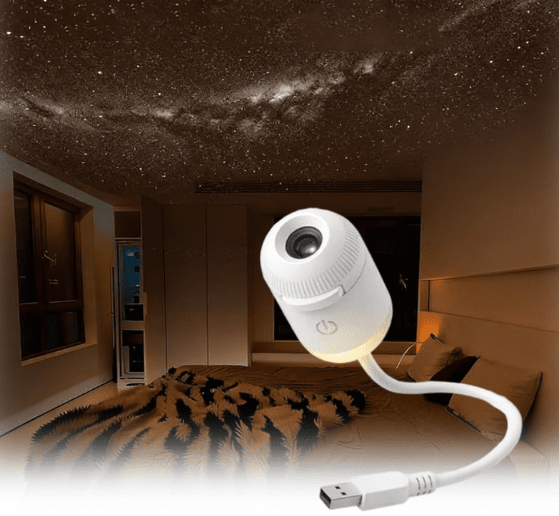 2-in1 Portable Starry Sky Night Light Projector with 12 Sliding ...