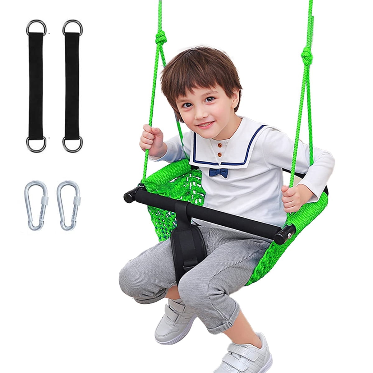 Celawork 2-in-1 Child Swing Set with Adjustable Ropes, Secure Indoor ...